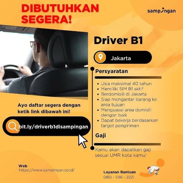 Lowongan Driver B1 Jakarta | AtmaGo