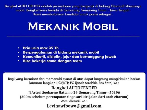 Mekanik Mobil Semarang | AtmaGo