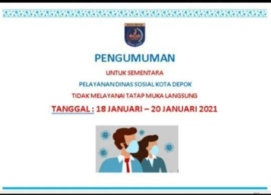 Loket Dinsos Ditutup Tiga Hari, Layanan Dialihkan Lewat Layanan Online ...