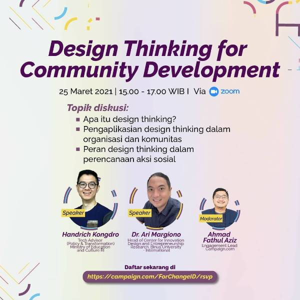 Design Thinking untuk Pengembangan Komunitas | AtmaGo