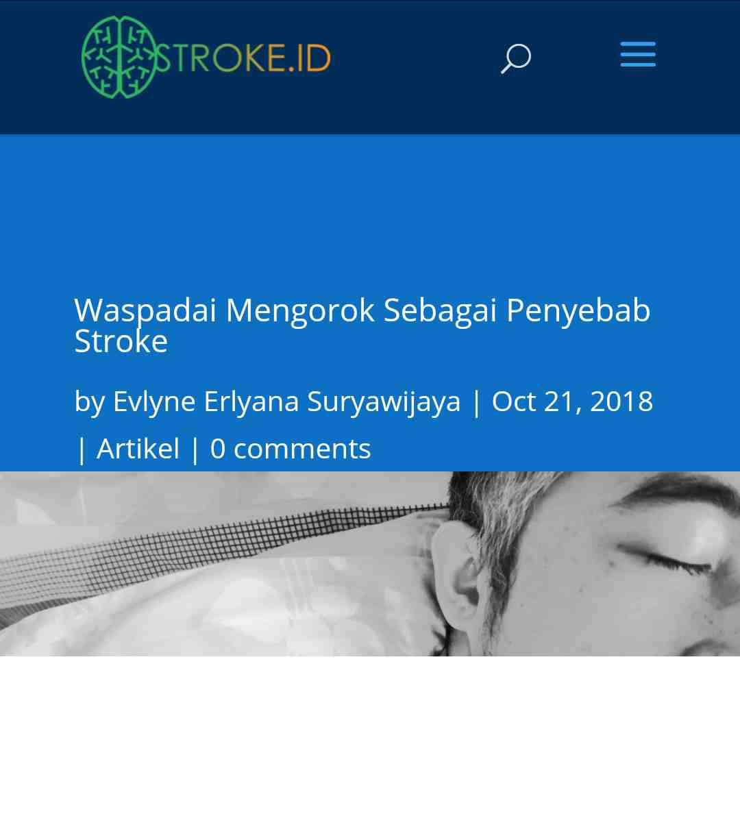 Waspadai Mengorok Sebagai Penyebab Stroke | AtmaGo