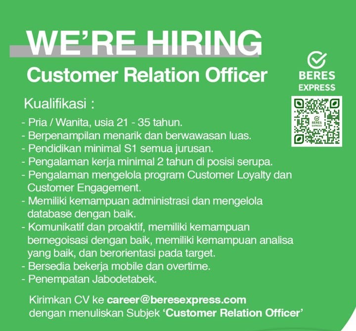 Lowongan Customer Relation Officer AtmaGo lowongan-customer-relation-officer-atmago