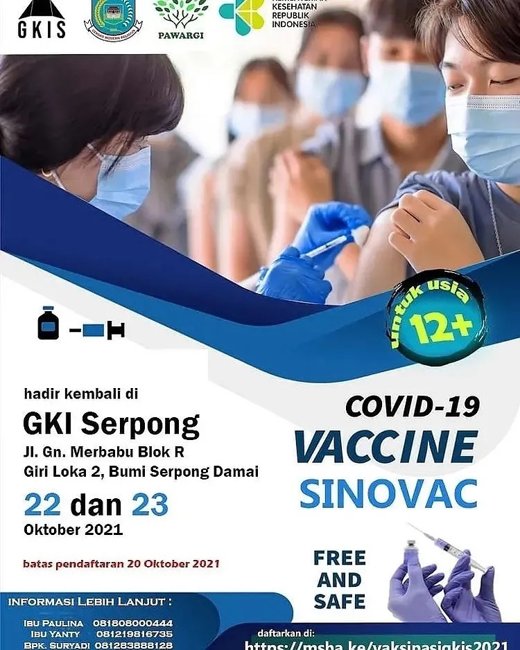 Vaksinasi COVID-19 GKI Serpong (22-23 Oktober 2021) | AtmaGo
