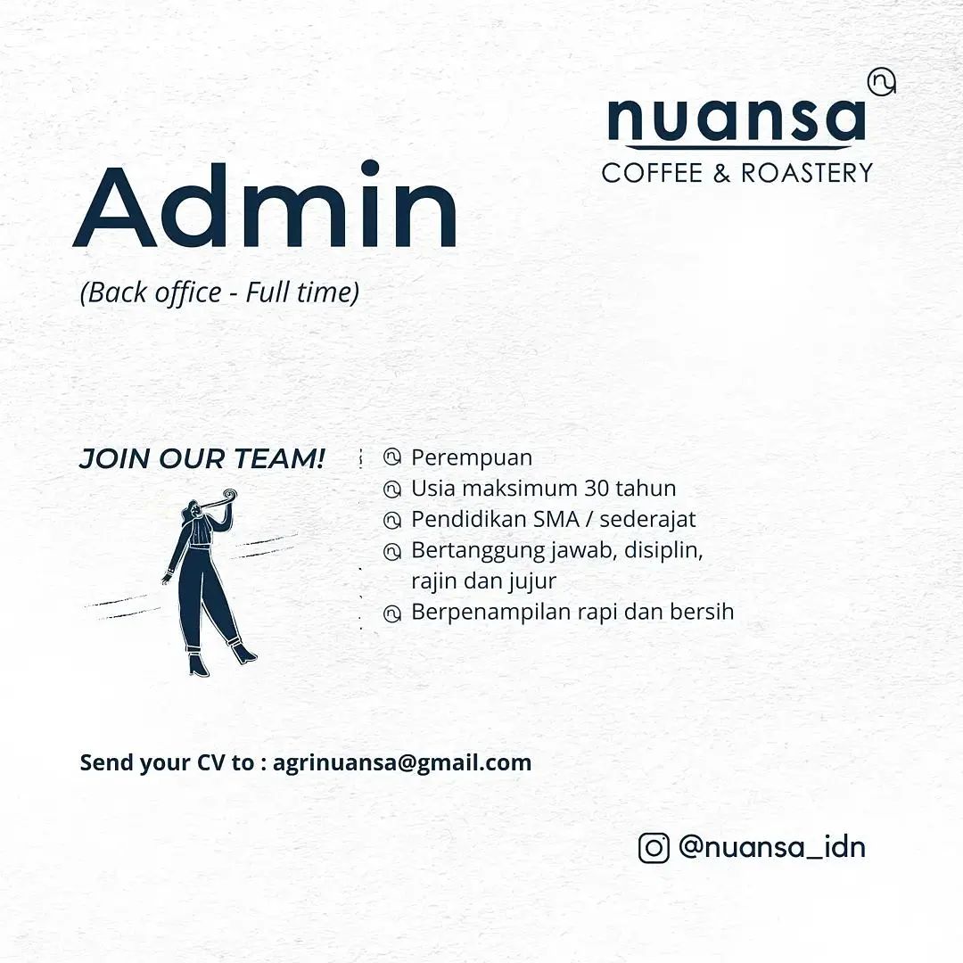 Lowongan ADMIN | AtmaGo