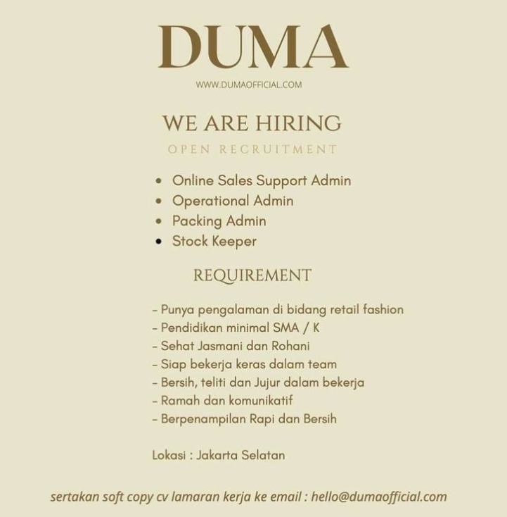 Lowongan Admin, Staf Packing, dan Stock Keeper | AtmaGo