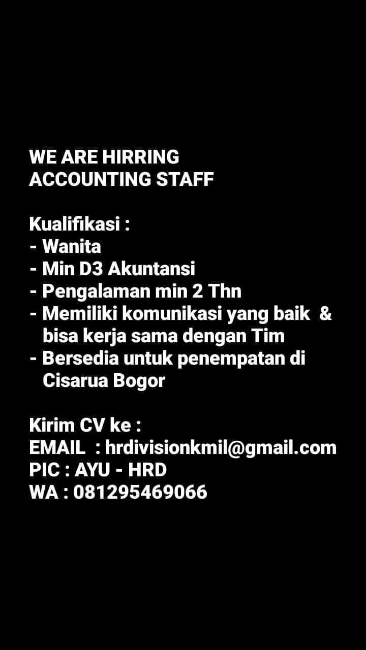 WE ARE HIRING ACCOUNTING STAFF | AtmaGo