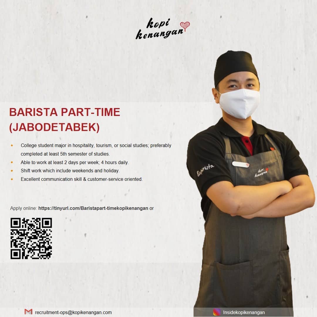 Barista (Part-Time) Area Jabodetabek | AtmaGo