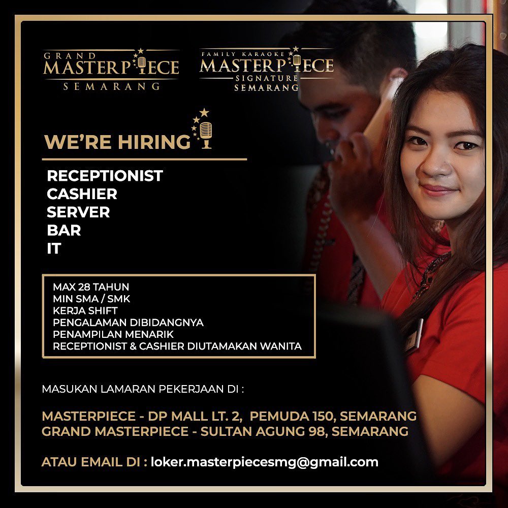 RECEPTIONIST, CASHIER, SERVER, BAR, IT | AtmaGo