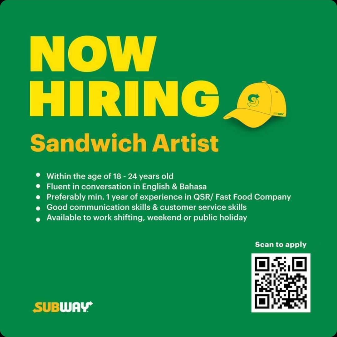 Lowongan Subway Indonesia | AtmaGo