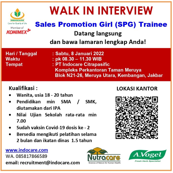 WALK IN INTERVIEW Sales Promotion Girl (SPG) Trainee | AtmaGo