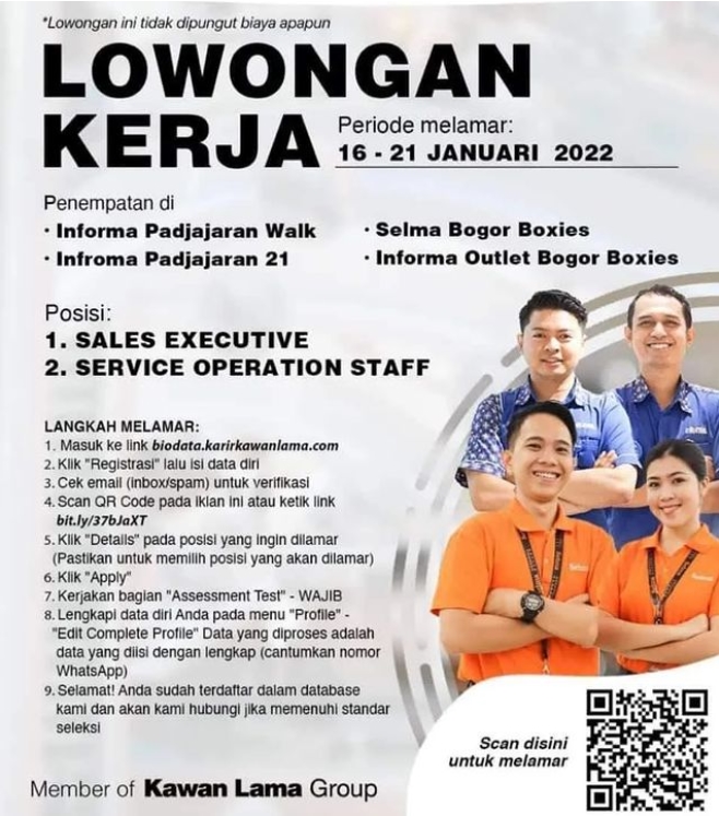 Lowongan PT. Informa Bogor | AtmaGo