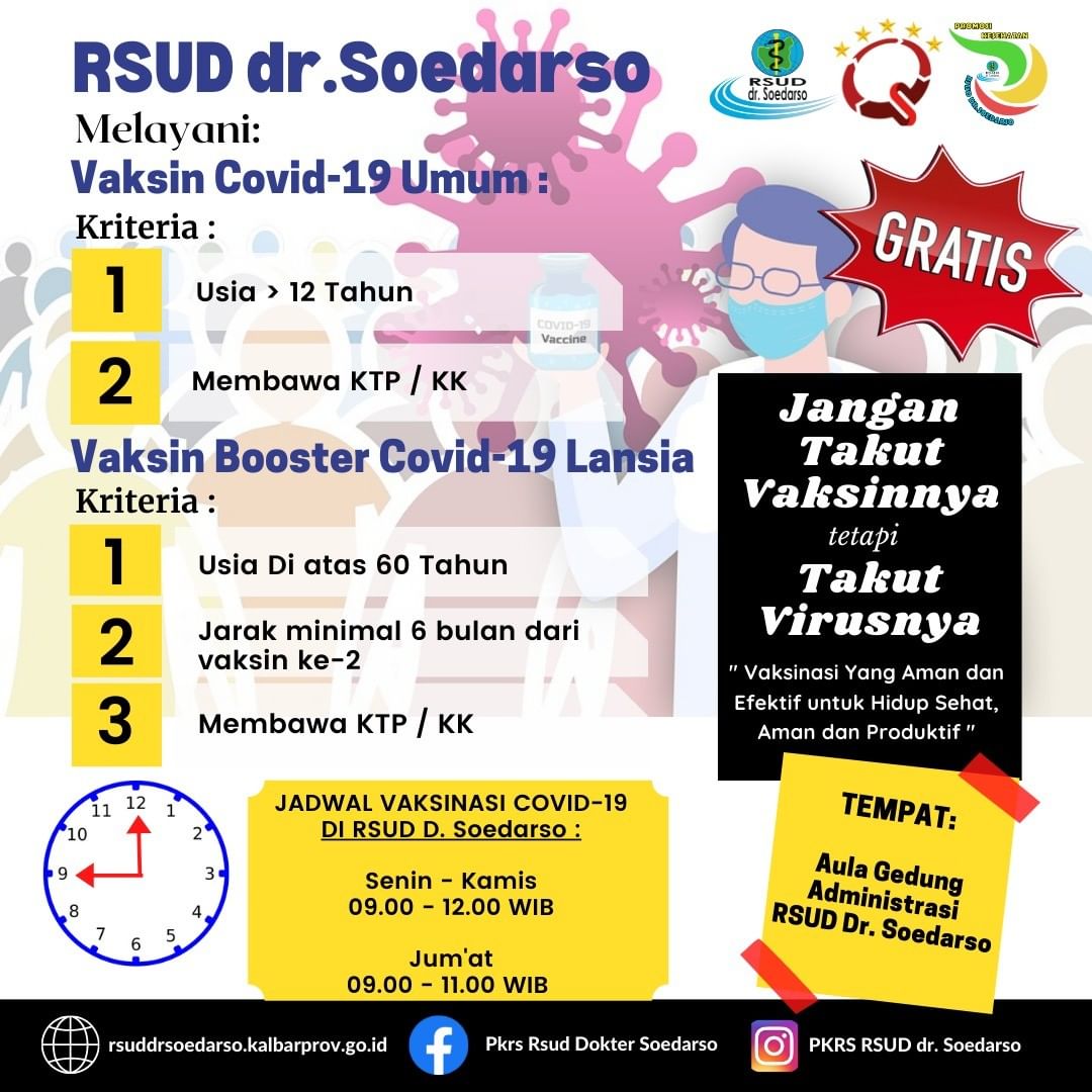 Vaksinasi RSUD Dr. Soedarso Pontianak (2022) | AtmaGo