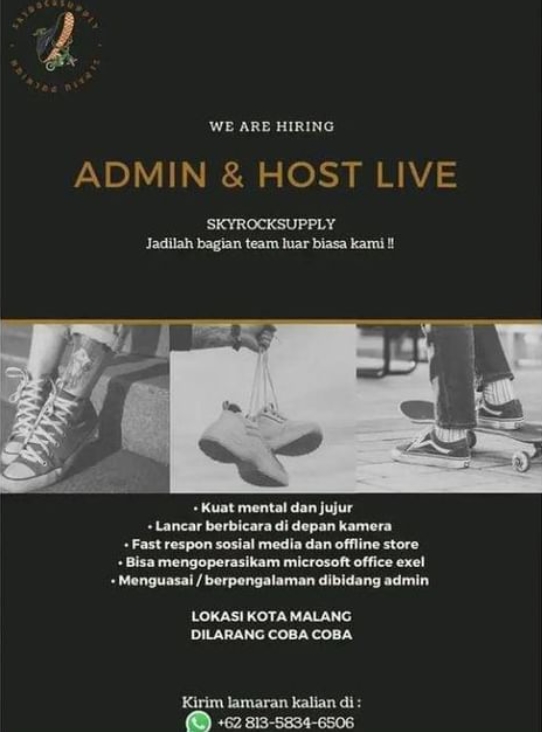Lowongan Admin dan Host Live Streaming | AtmaGo