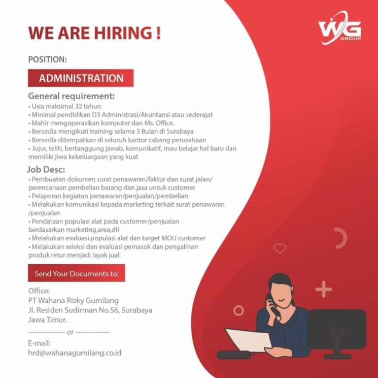 Lowongan Admin Wanita Surabaya | AtmaGo