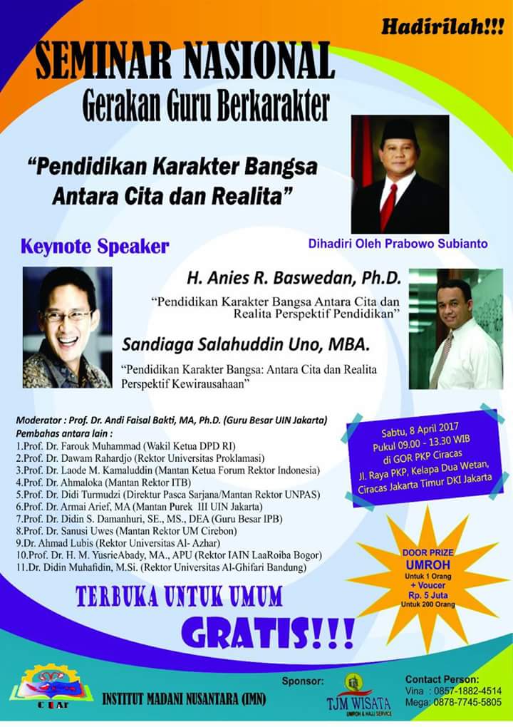 Ikuti Seminar Nasional Gerakan Guru Berkarakter | AtmaGo