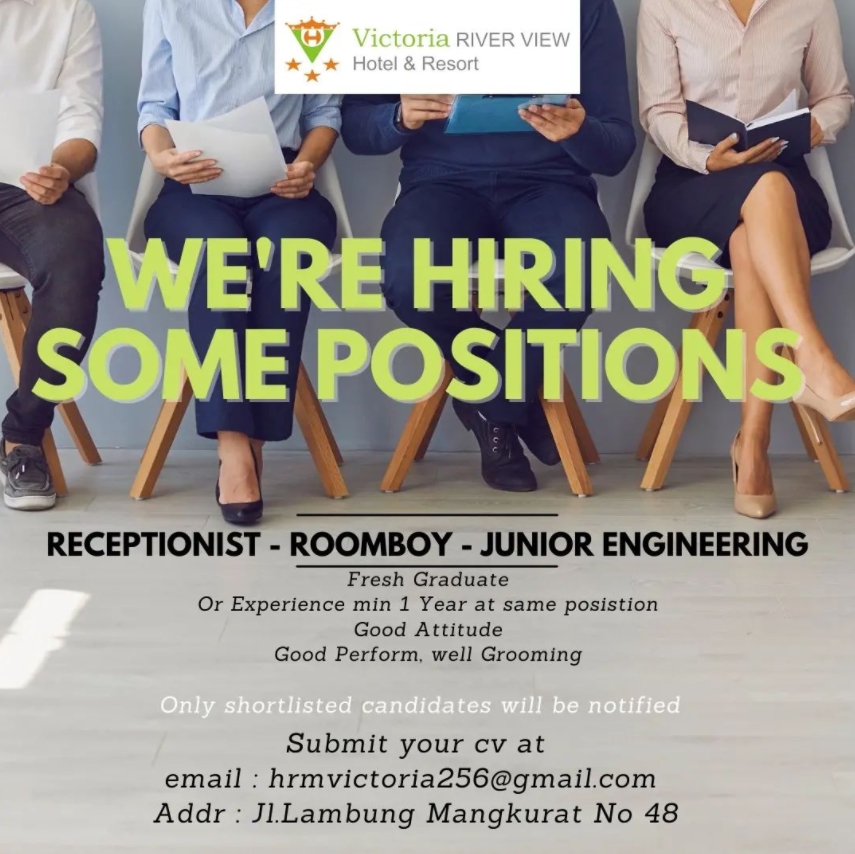Lowongan Receptionist Hotel, Roomboy Hotel | AtmaGo