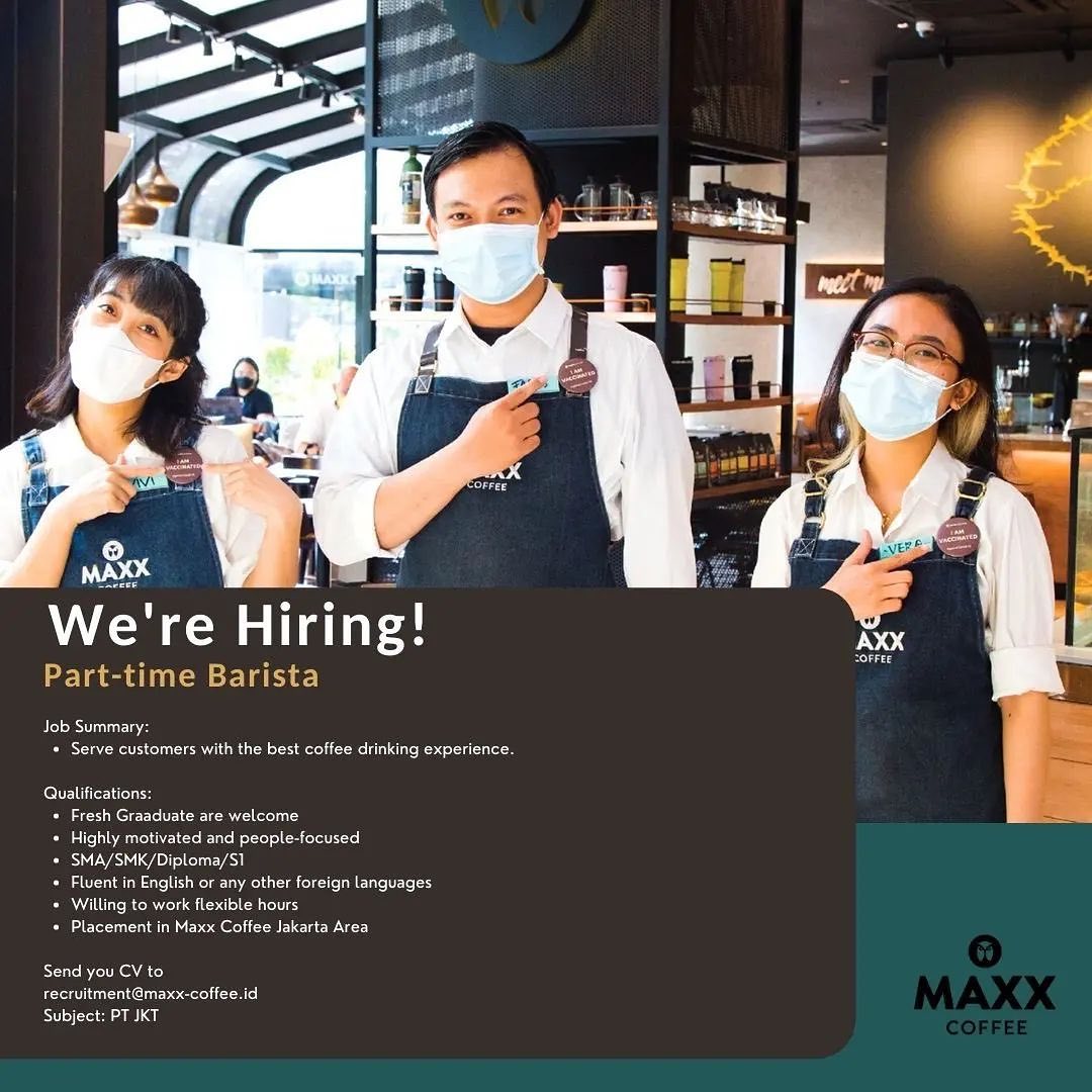 Lowongan Part Time Barista Jakarta | AtmaGo