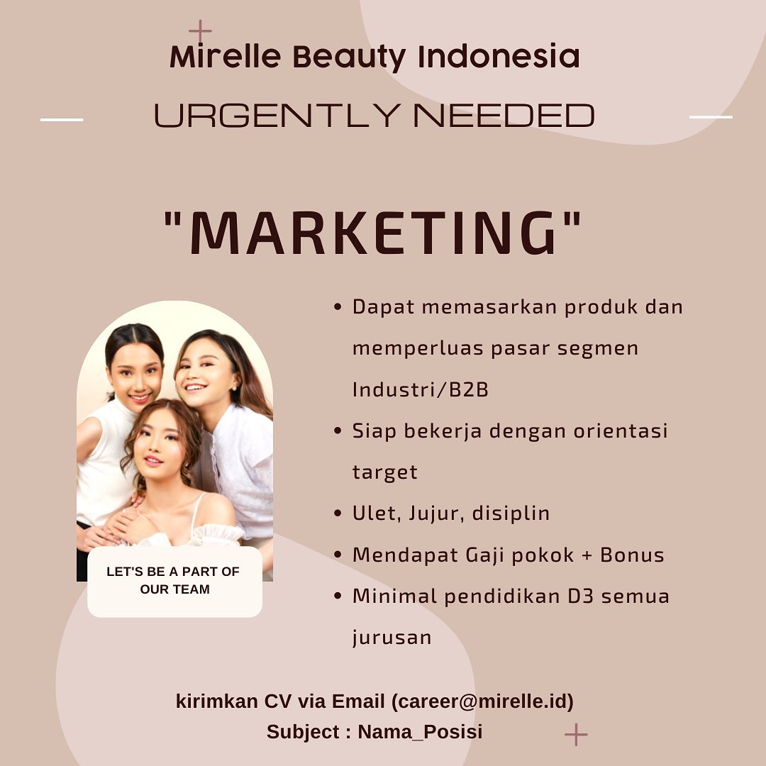 Lowongan SPG dan Marketing Make-up | AtmaGo