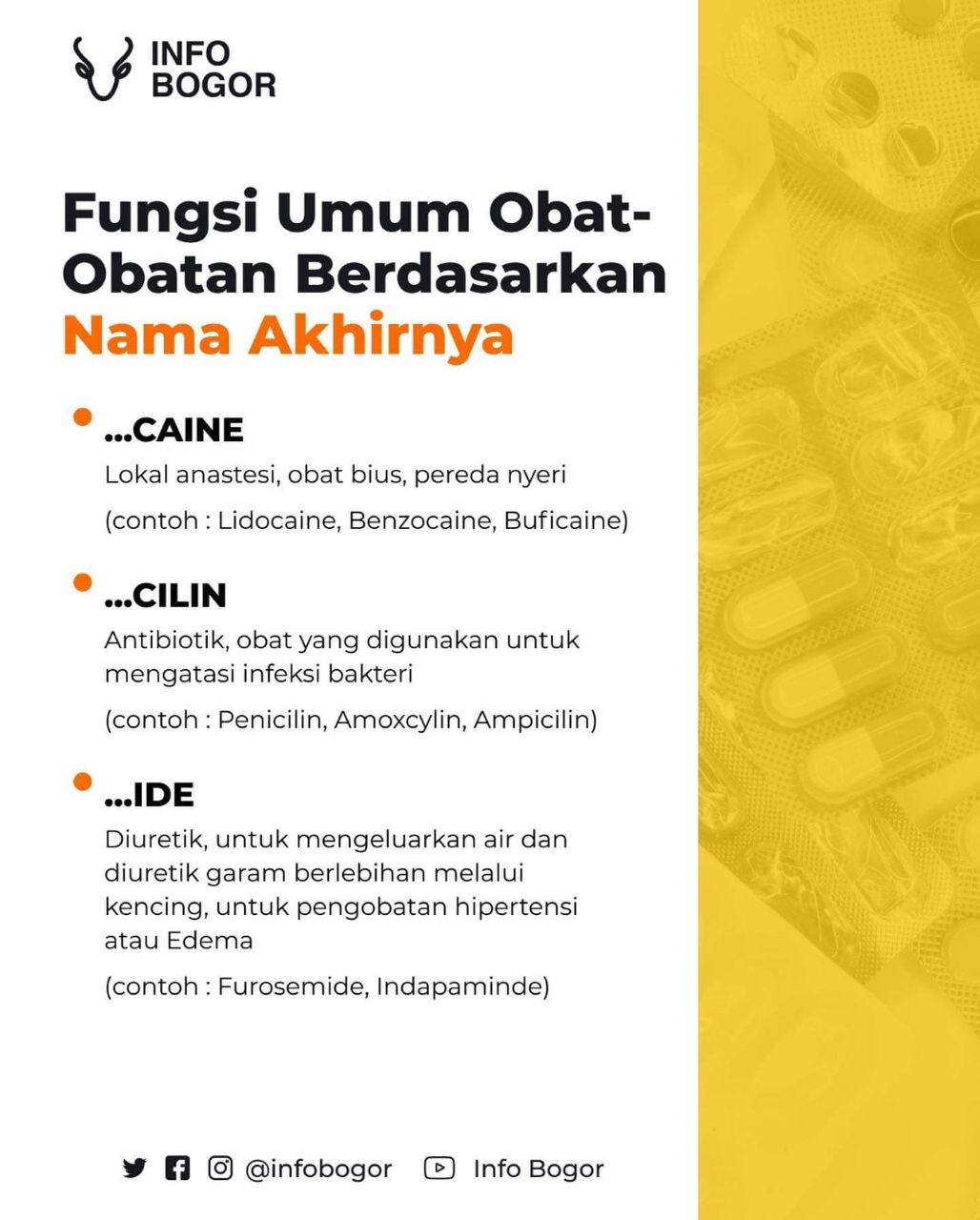 Fungsi Umum Obat-Obatan Berdasarkan Nama Akhirnya | AtmaGo