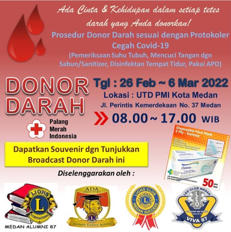 Donor Darah PMI Kota Medan | AtmaGo