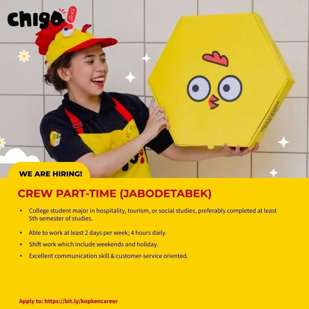 Lowongan CREW PART TIME | AtmaGo