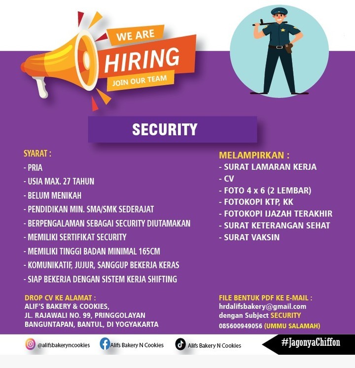 Lowongan Security | AtmaGo