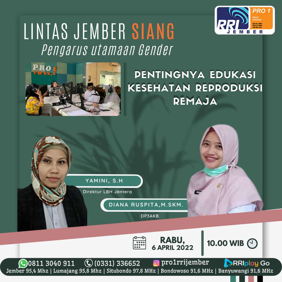 Talkshow RRI Jember Pentingnya Kesehatan Reproduksi Remaja | AtmaGo