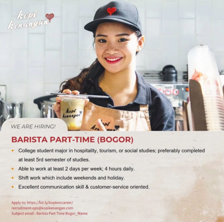Barista Part Time Bogor | AtmaGo
