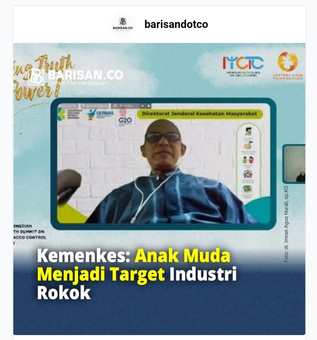 KEMENKES : ANAK MUDA MENJADI TARGET INDUSTRI ROKOK | AtmaGo