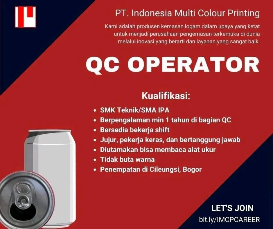 QUALITY CONTROL OPERATOR | AtmaGo