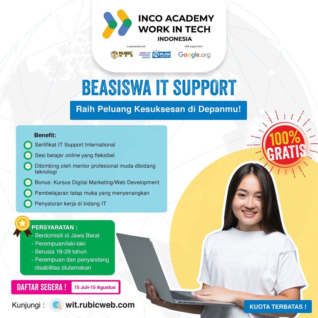 Beasiswa Work in Tech Indonesia 2022 | AtmaGo