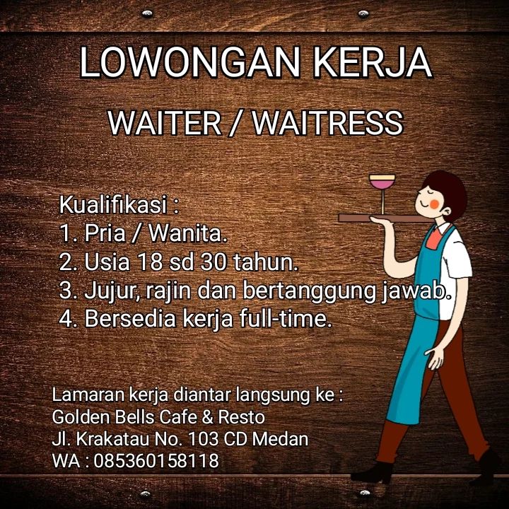 LOWONGAN KERJA WAITER / WAITRESS | AtmaGo
