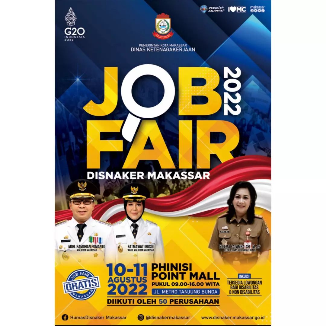 Bursa Kerja Disnaker Makassar (10-11 Agustus 2022) | AtmaGo