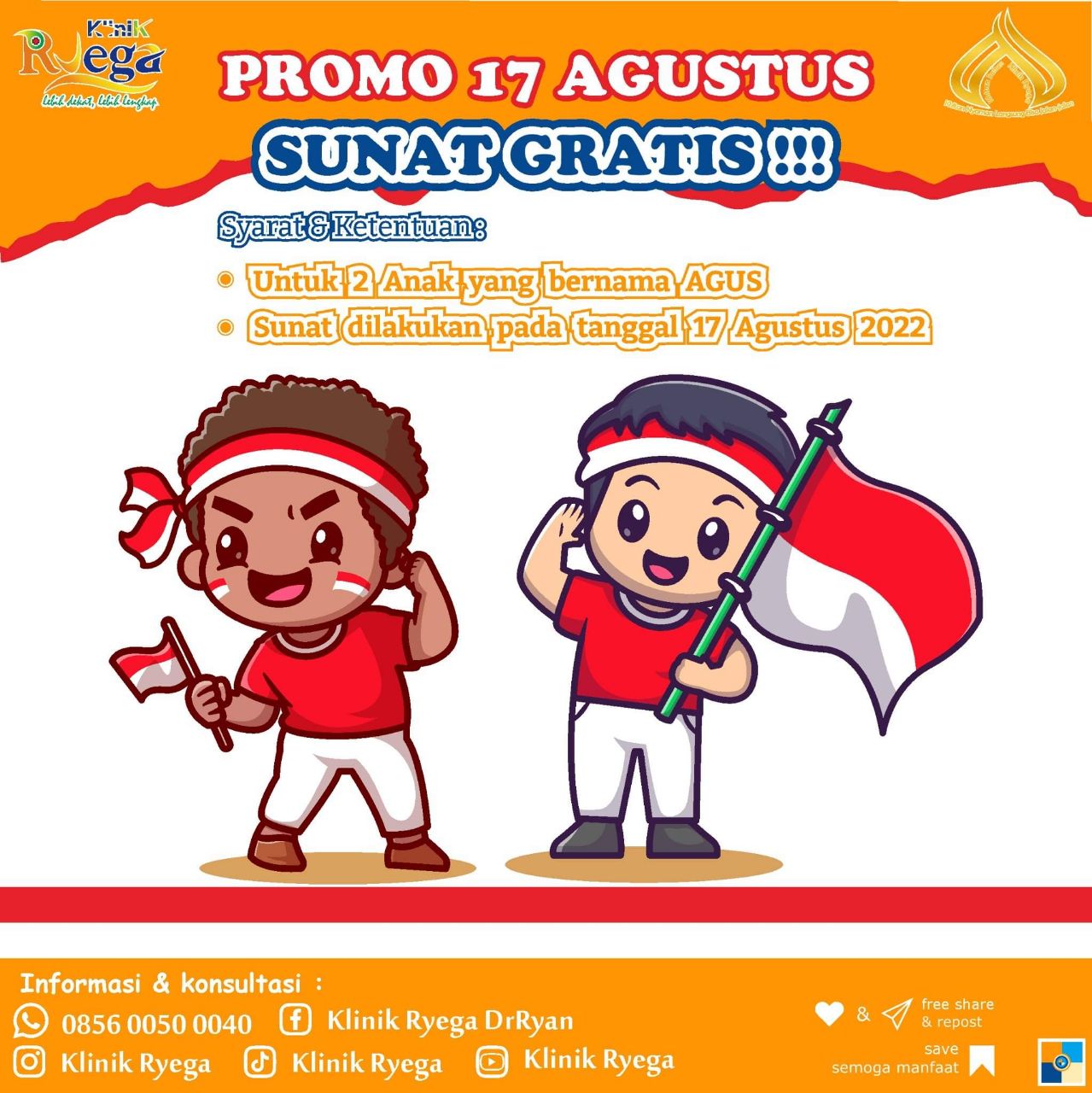 SUNAT GRATIS UNTUK ANAK YANG BERNAMA AGUS | AtmaGo