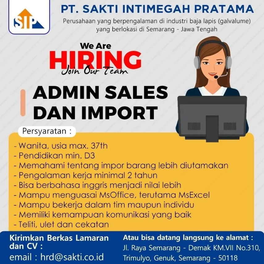 ADMIN SALES DAN IMPORT | AtmaGo