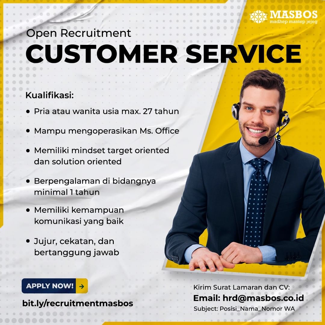 CUSTOMER SERVICE - Yogyakarta | AtmaGo