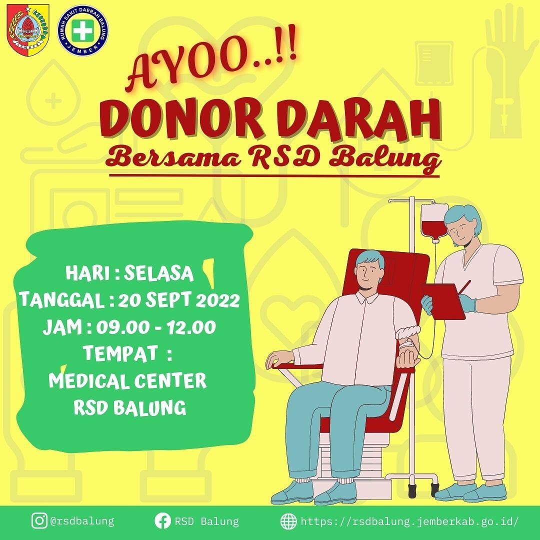 Donor Darah Medical Center RSD Balung Jember | AtmaGo