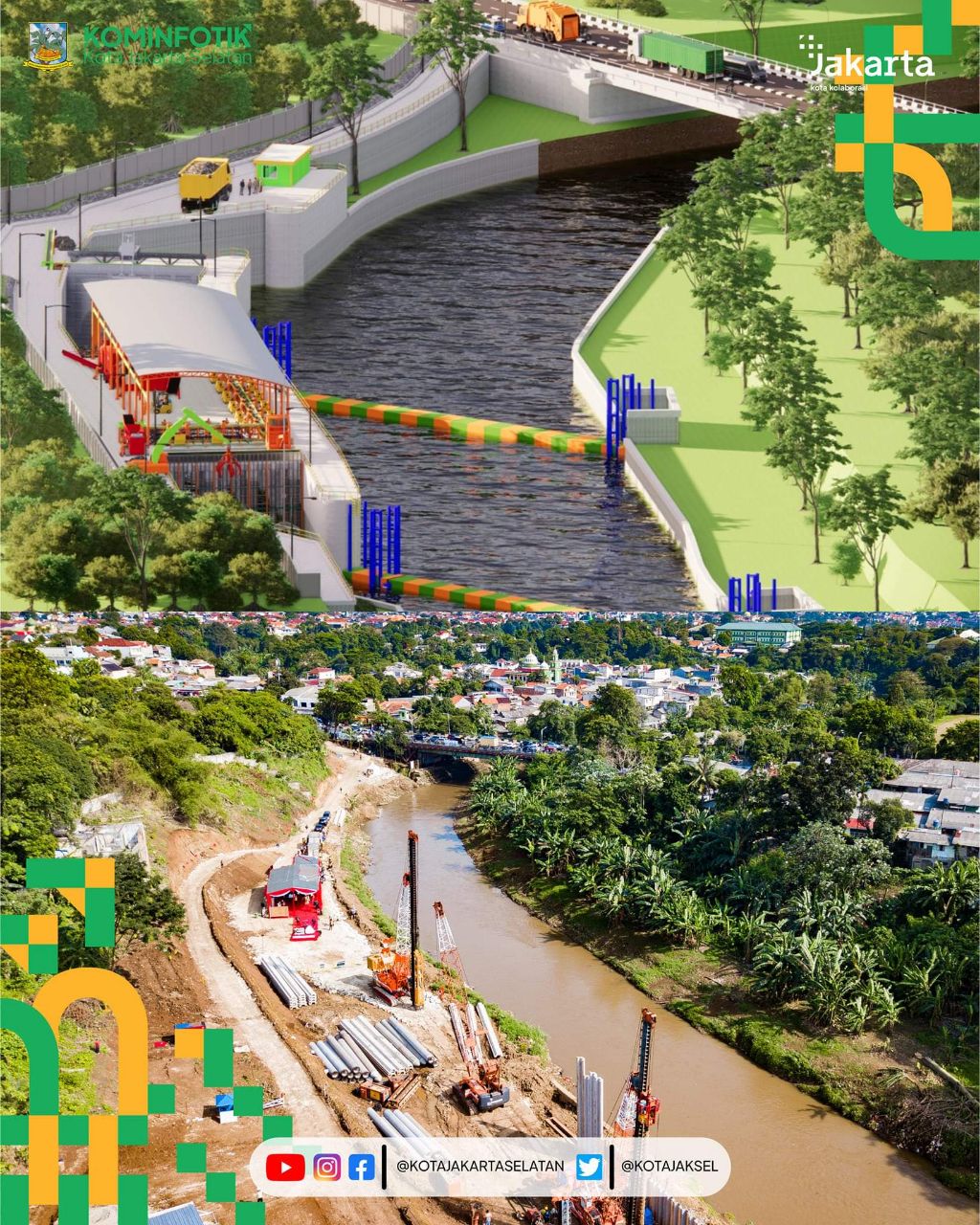 Visualisasi Sistem Saringan Sampah Badan Air | AtmaGo