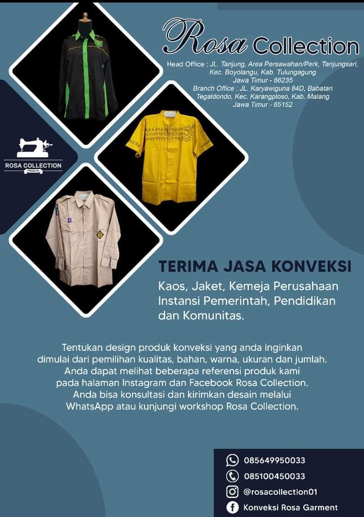 DESAIN BAJU KONVEKSI TULUNGAGUNG | AtmaGo