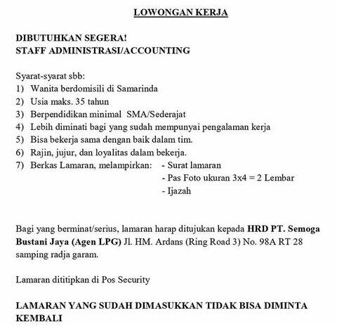 STAFF ADMINISTRASI dan ACCOUNTING | AtmaGo