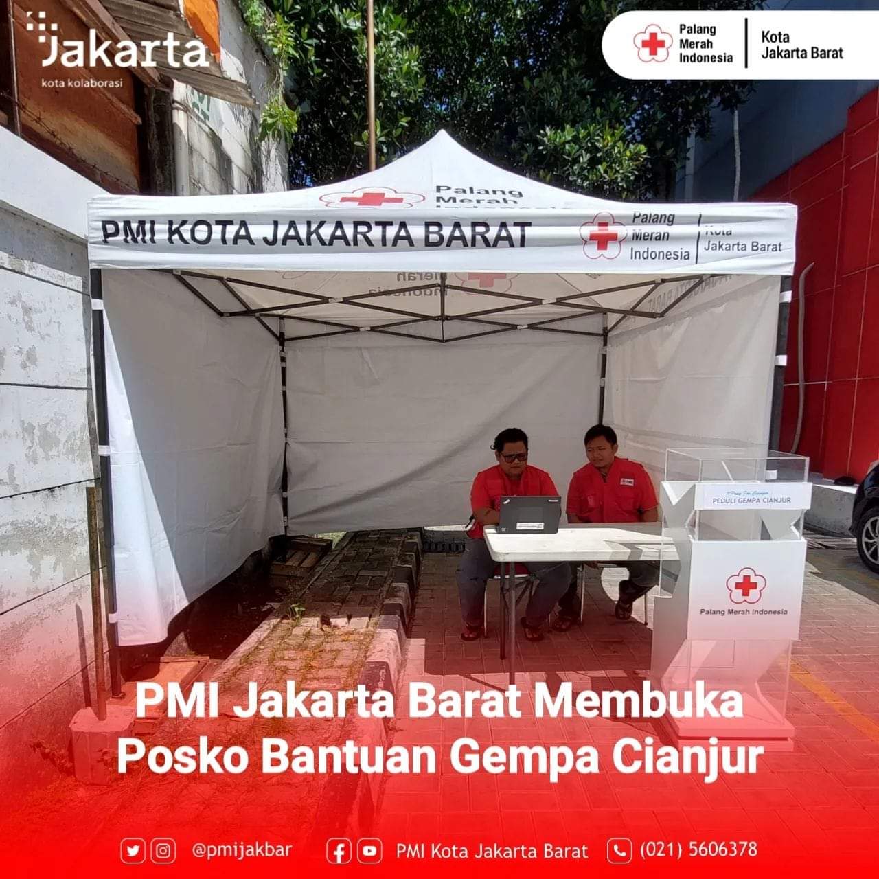 PMI JAKARTA BARAT MEMBUKA POSKO BANTUAN GEMPA CIANJUR | AtmaGo