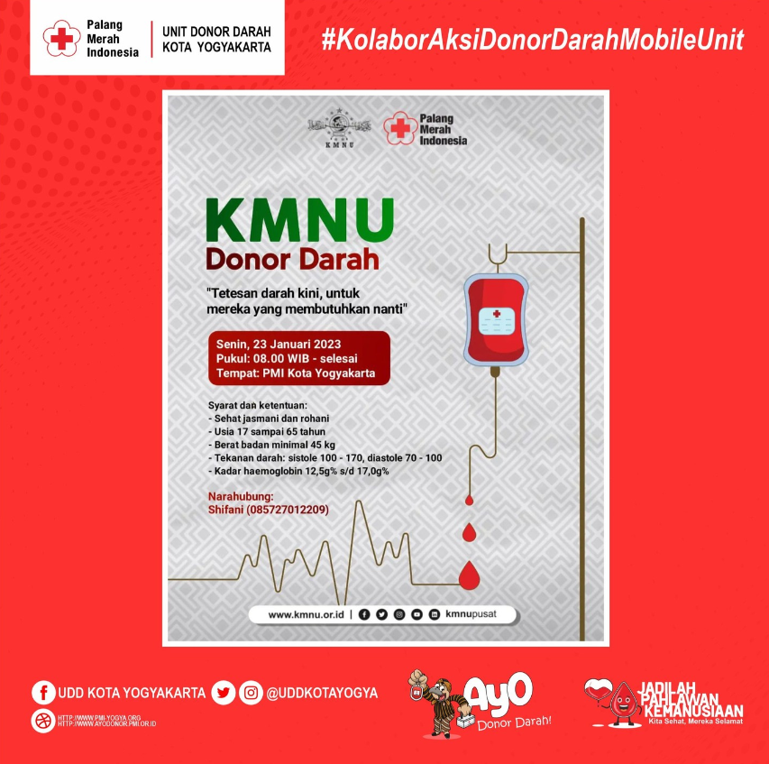 Donor Darah Gedung UDD PMI Kota Yogyakarta | AtmaGo