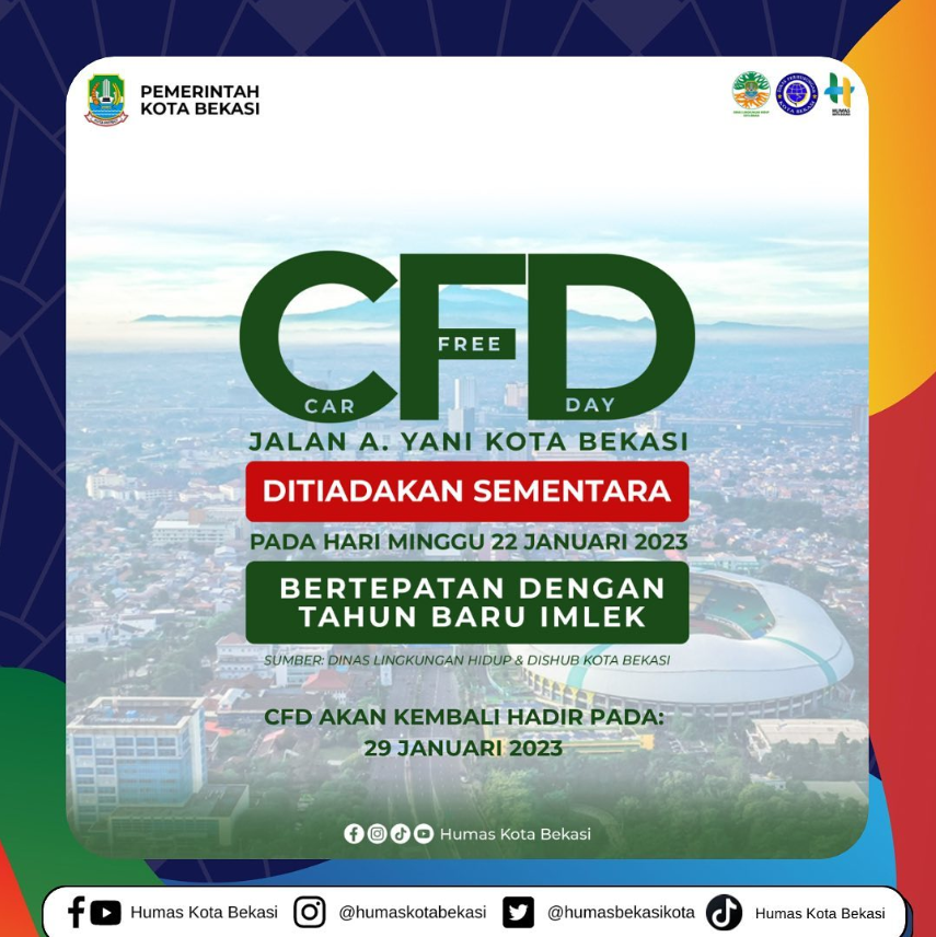 Car Free Day atau Hari Bebas Kendaraan Bermotor DITIADAKAN pada Minggu, 22 Januari 2023 | AtmaGo