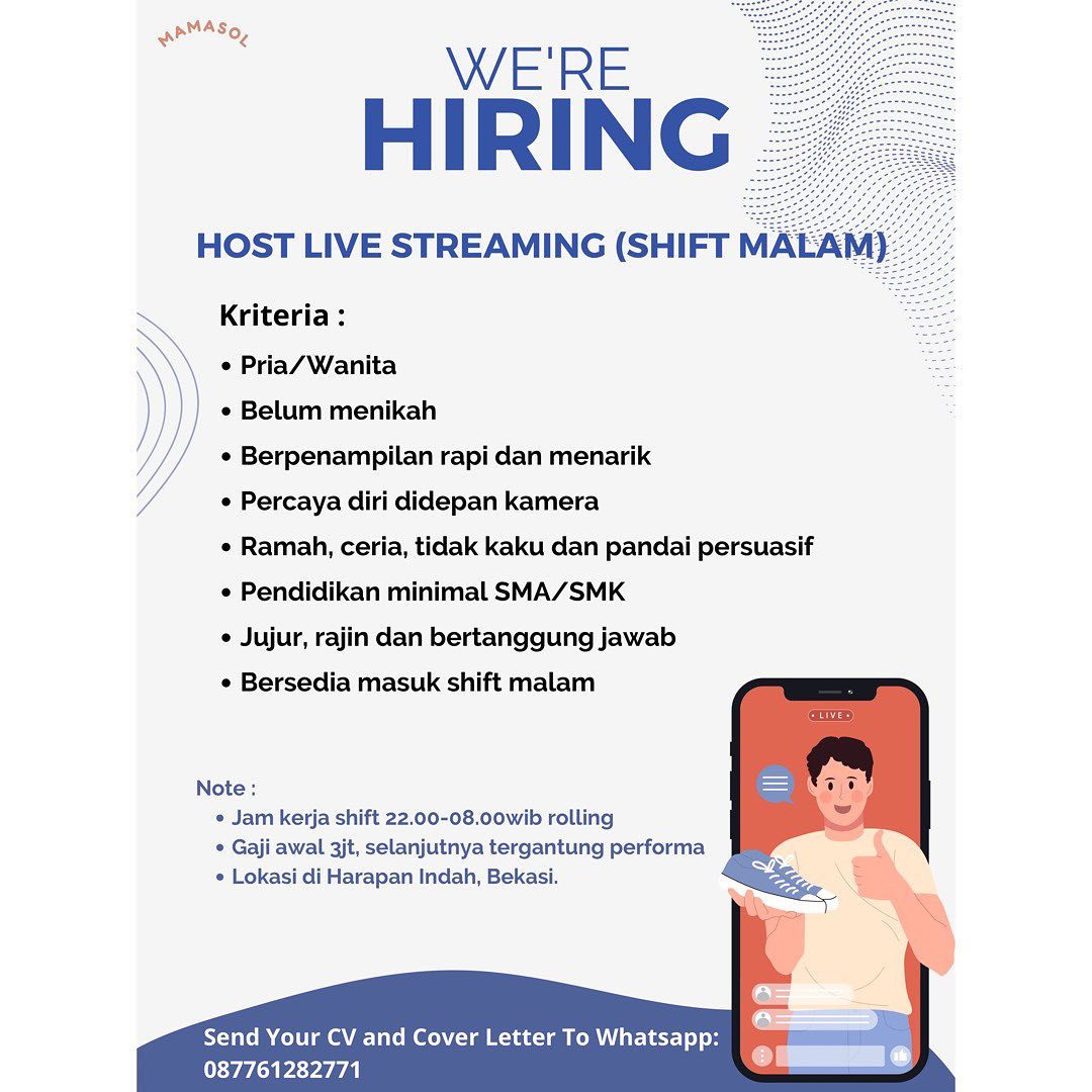HOST LIVE STREAMING (SHIFT MALAM) | AtmaGo