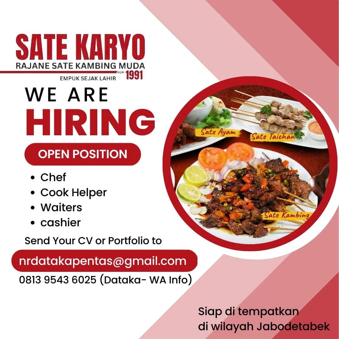 Chef, Cook Helper, Waiters, Cashier | AtmaGo