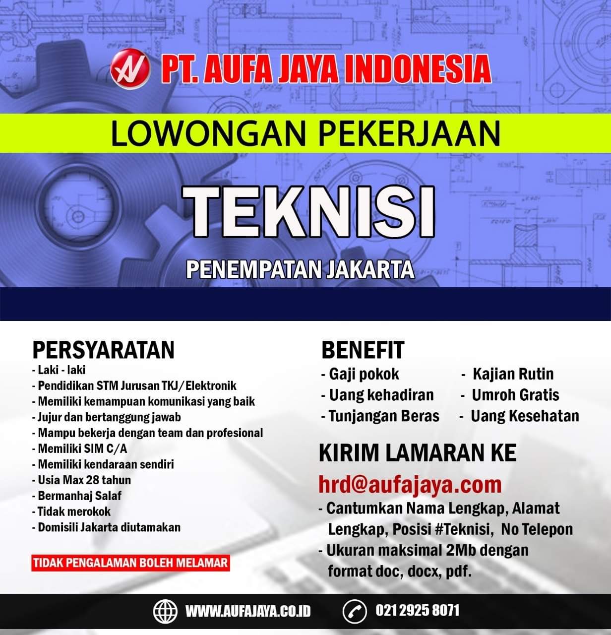 TEKNISI (PENEMPATAN JAKARTA) | AtmaGo