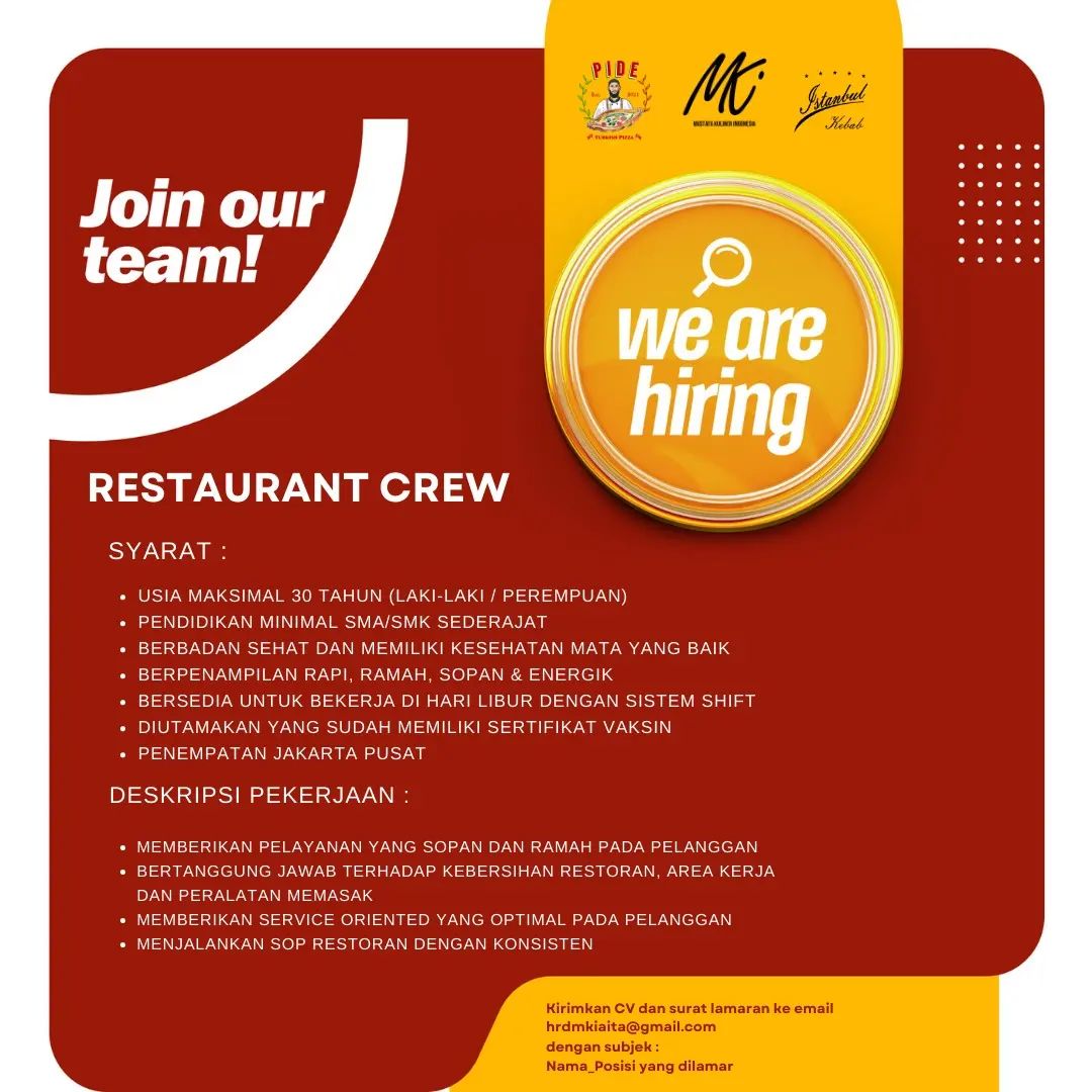 RESTAURANT CREW | AtmaGo