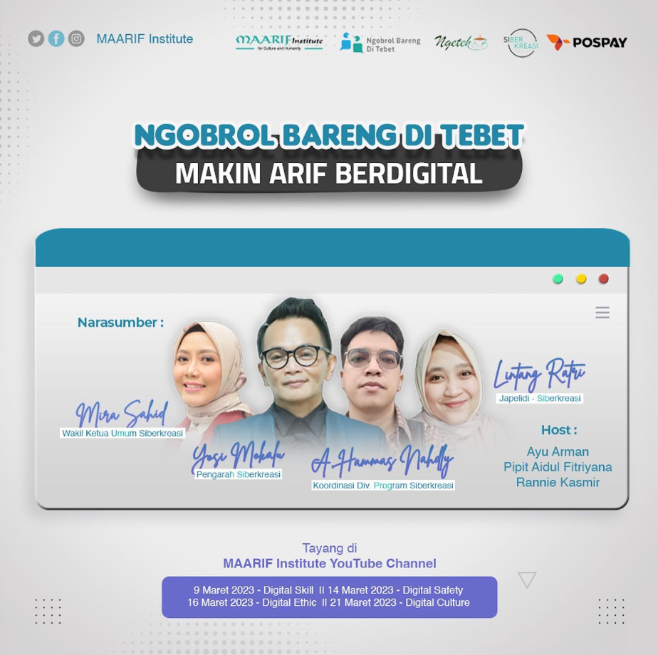Maarif Institute x Siberkreasi: Cakap Digital - Digital Skill, Digital Safety, Digital Ethic ...