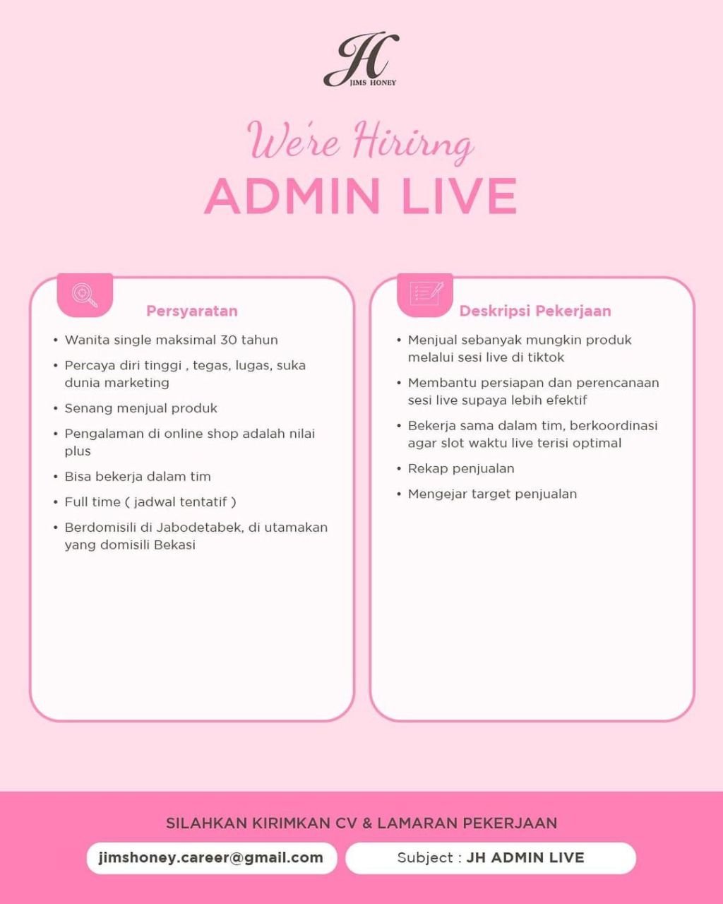 ADMIN LIVE - Wanita | AtmaGo