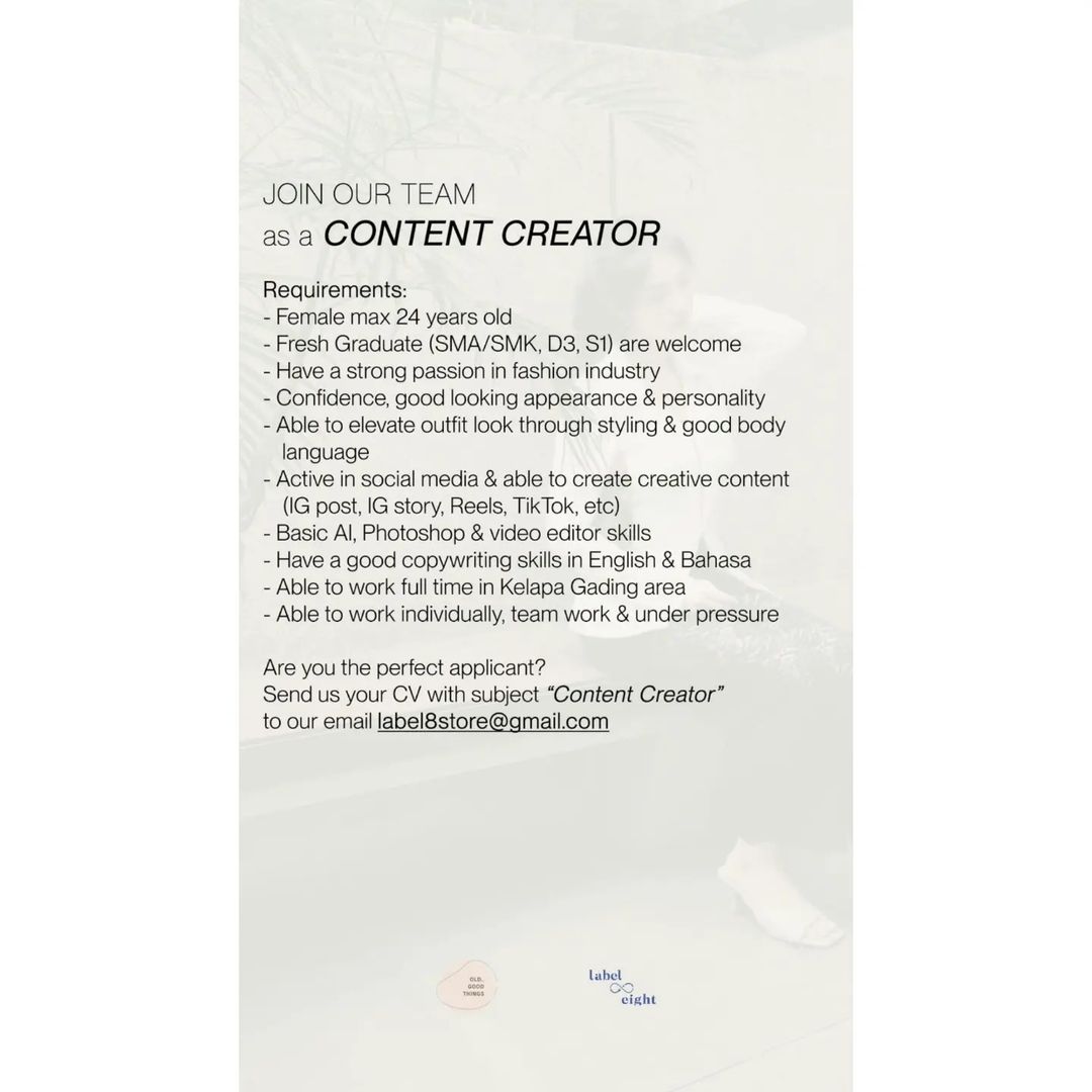 CONTENT CREATOR - Perempuan | AtmaGo